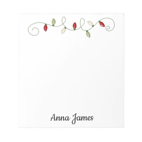 Christmas Lights | Notepad | Zazzle.com