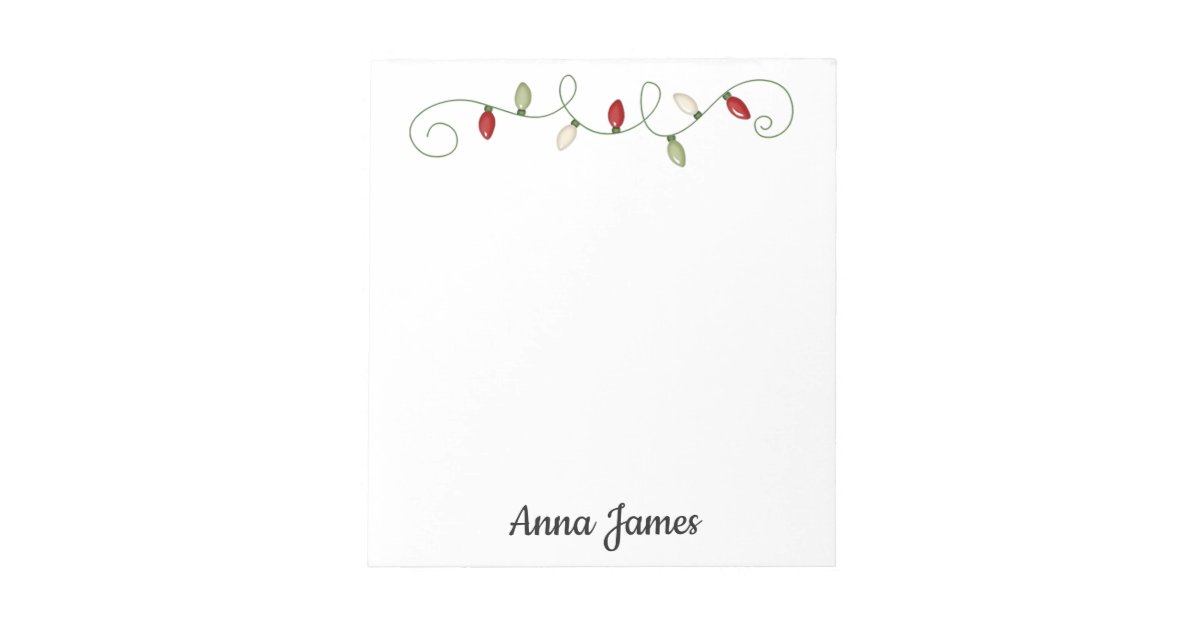 Christmas Lights | Notepad | Zazzle