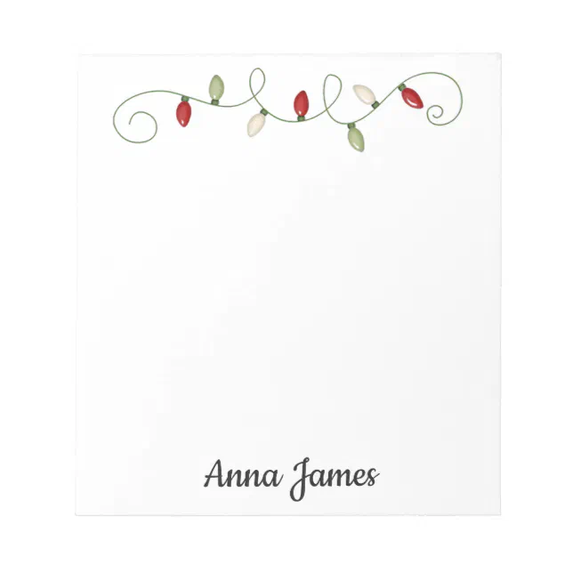 Christmas Lights | Notepad | Zazzle