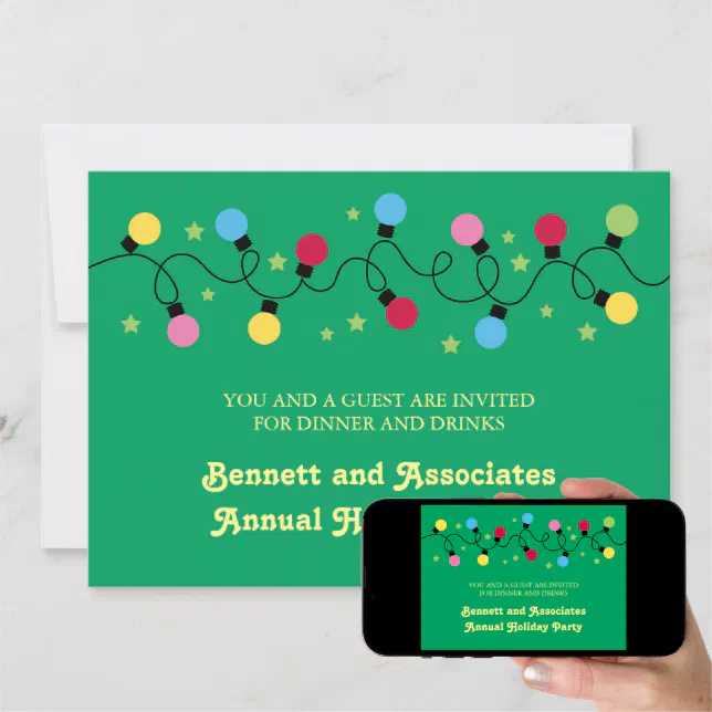 Christmas Lights Party Invitation | Zazzle