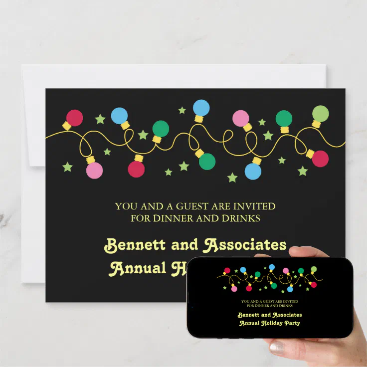 Christmas Lights Party Invitation | Zazzle