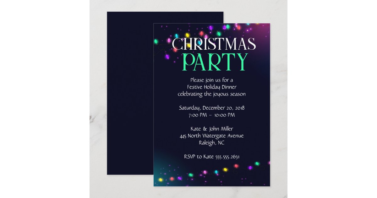 Christmas Lights Party Invitation | Zazzle
