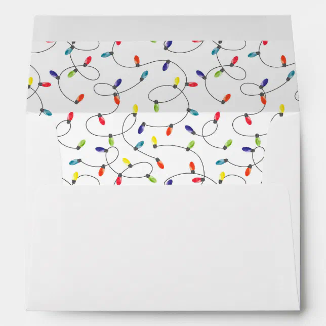 Christmas Lights Pattern Envelope | Zazzle