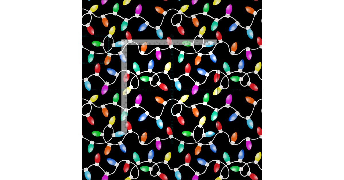 Christmas Lights Pattern Fabric | Zazzle