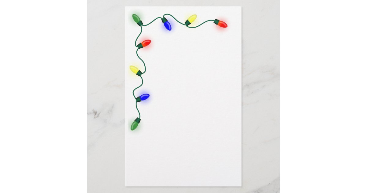 Christmas Lights Stationery | Zazzle