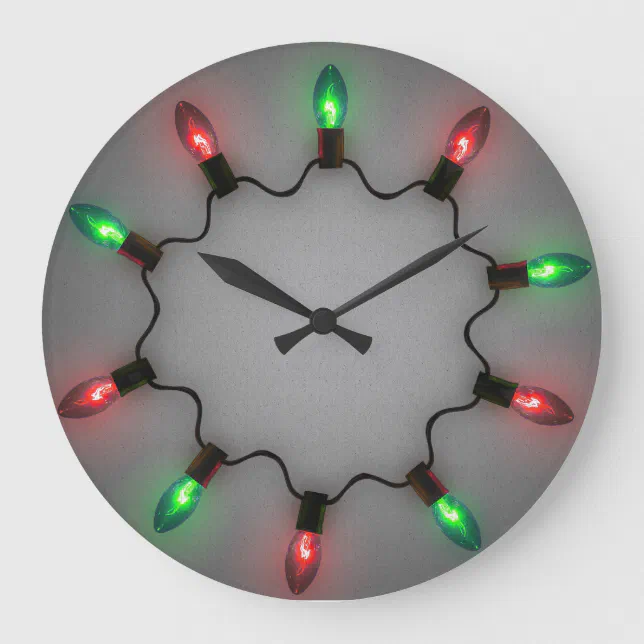 Christmas Lights Wall Clock | Zazzle