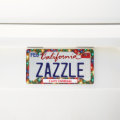 Modern Your Text Here on Brushed Metal Look License Plate Frame | Zazzle