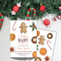 Christmas Little Gingerbread Winter Baby Shower Invitation | Zazzle