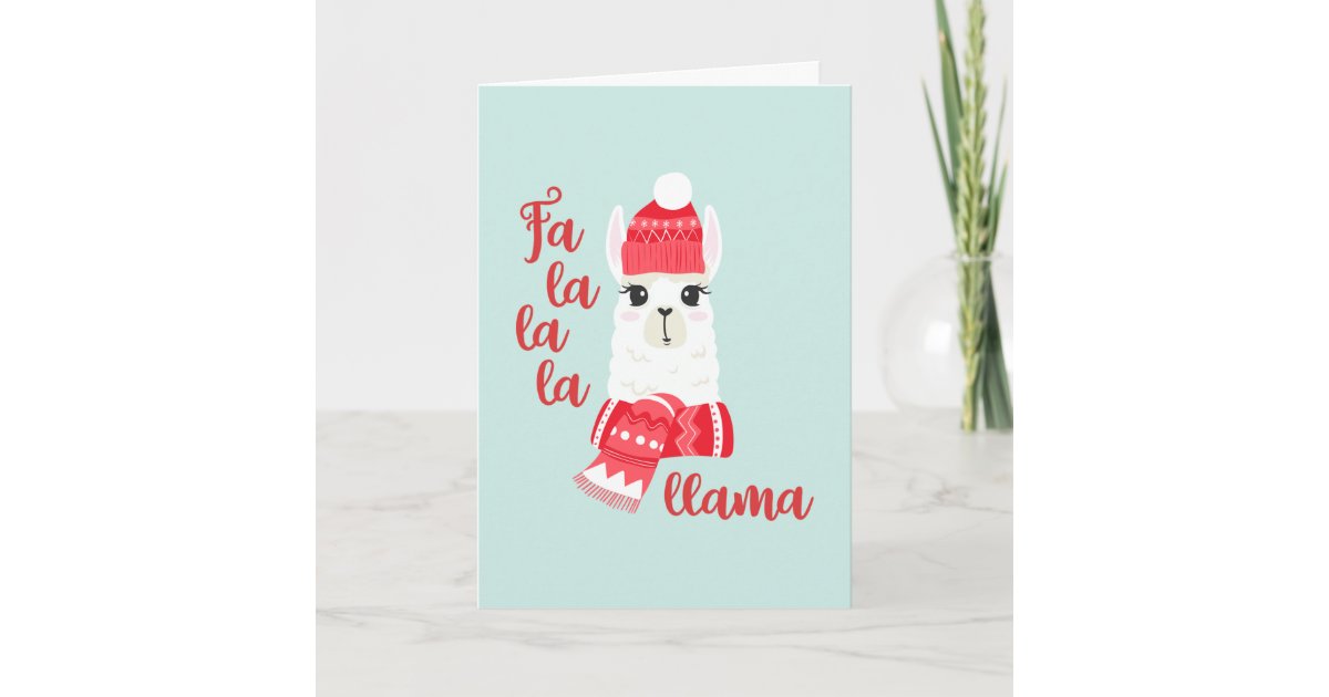 Christmas Llama Custom Photo Holiday Card | Zazzle