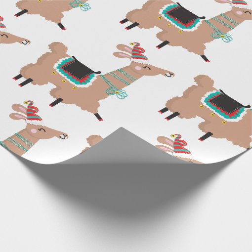 Christmas Llama wrapping paper | Zazzle
