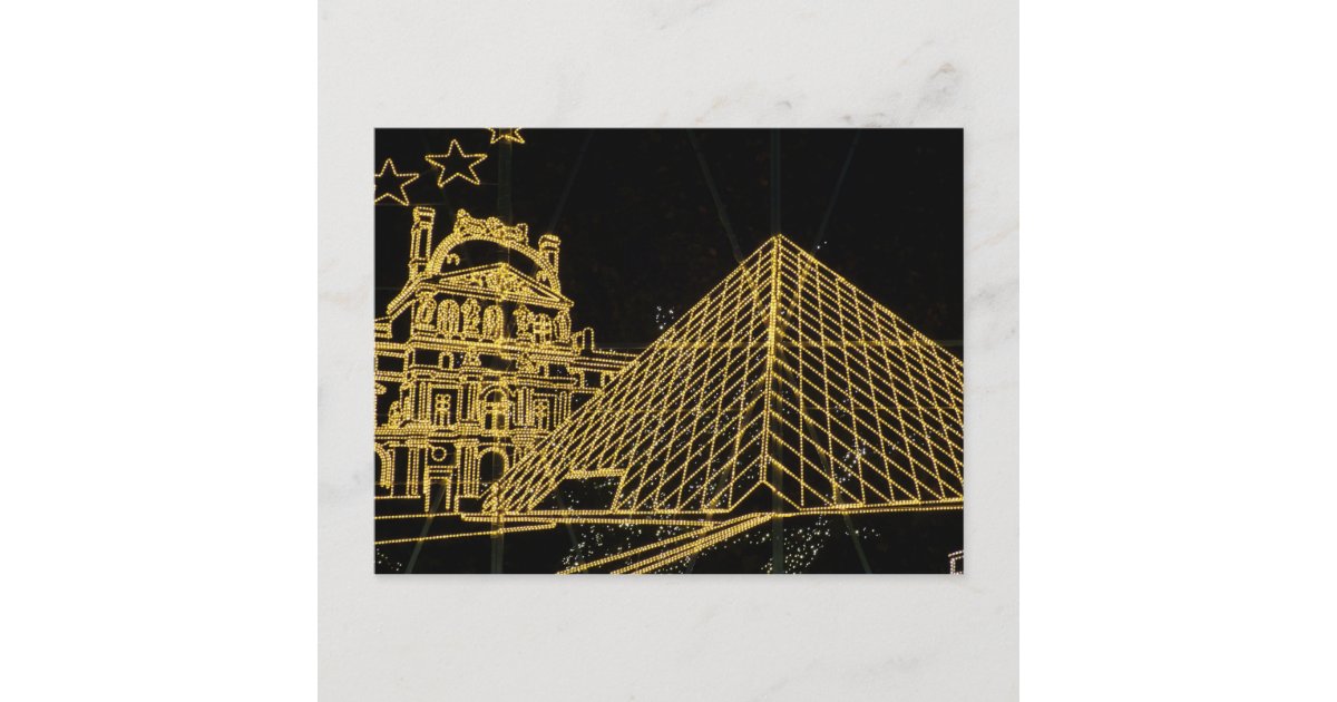 christmas louvre postcard | Zazzle