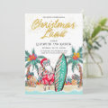 Christmas Luau Tropical Santa Invitation Card | Zazzle