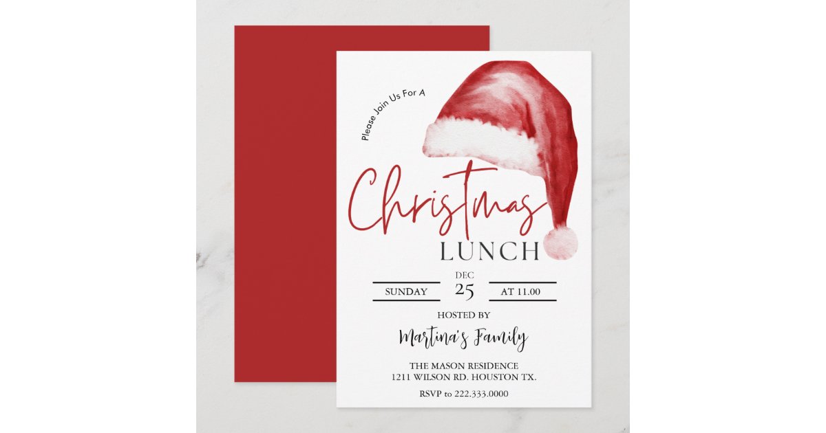 Christmas Lunch Invitations | Zazzle