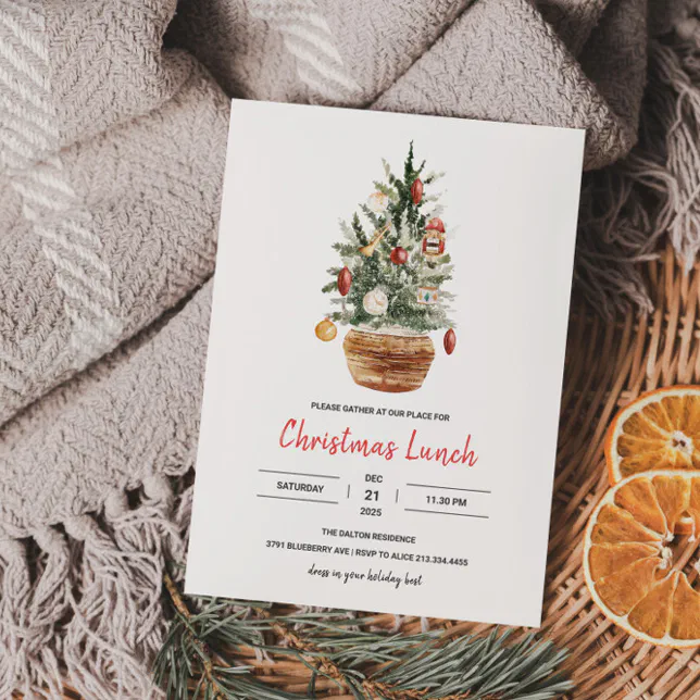 Christmas Lunch Party Invitation | Zazzle