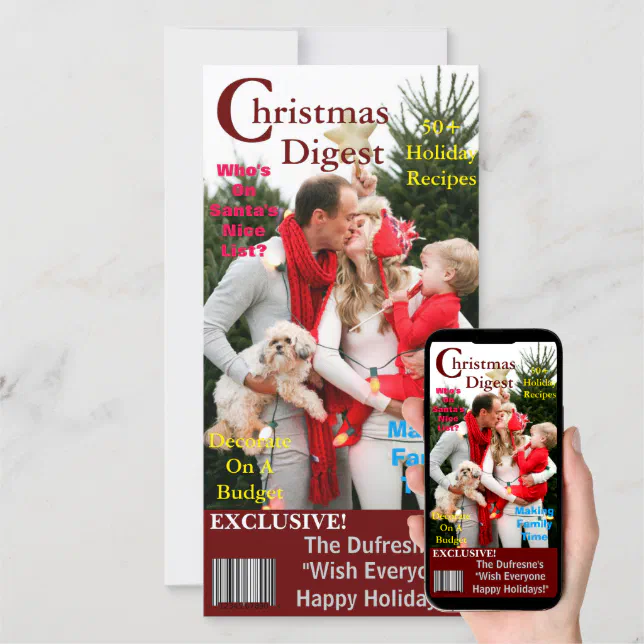 Christmas Magazine Cover Template | Zazzle
