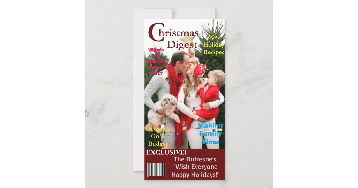 Christmas Magazine Cover Template | Zazzle.com