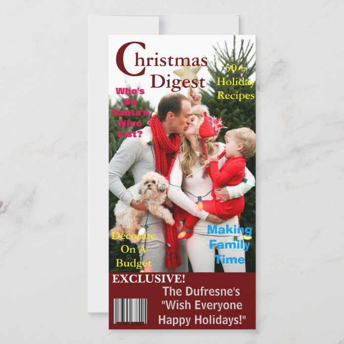 Christmas Magazine Cover Template | Zazzle.com