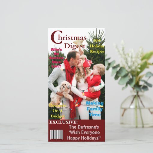 Christmas Magazine Cover Template | Zazzle