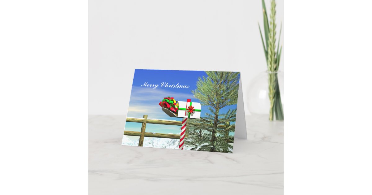 Christmas Mailbox Holiday Card | Zazzle