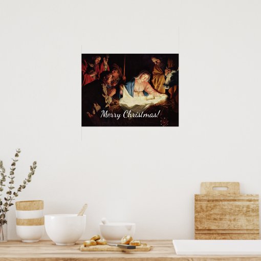 Christmas Manger Scene Poster | Zazzle