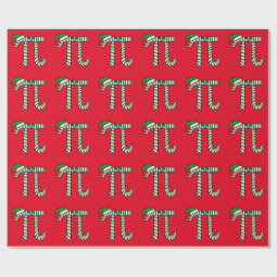 Christmas Math Geek Pi Wrapping Paper | Zazzle