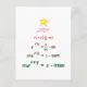 Christmas Math Postcard | Zazzle