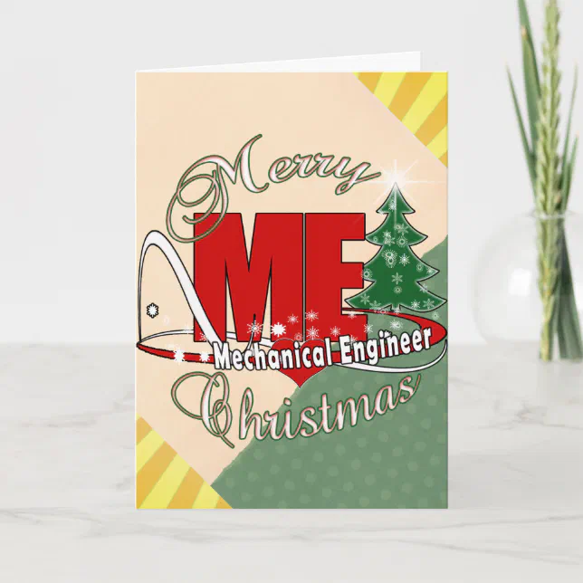 CHRISTMAS ME MECHANICAL ENGINEER HOLIDAY CARD | Zazzle