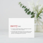 Christmas Merry Definition Holiday Postcard | Zazzle