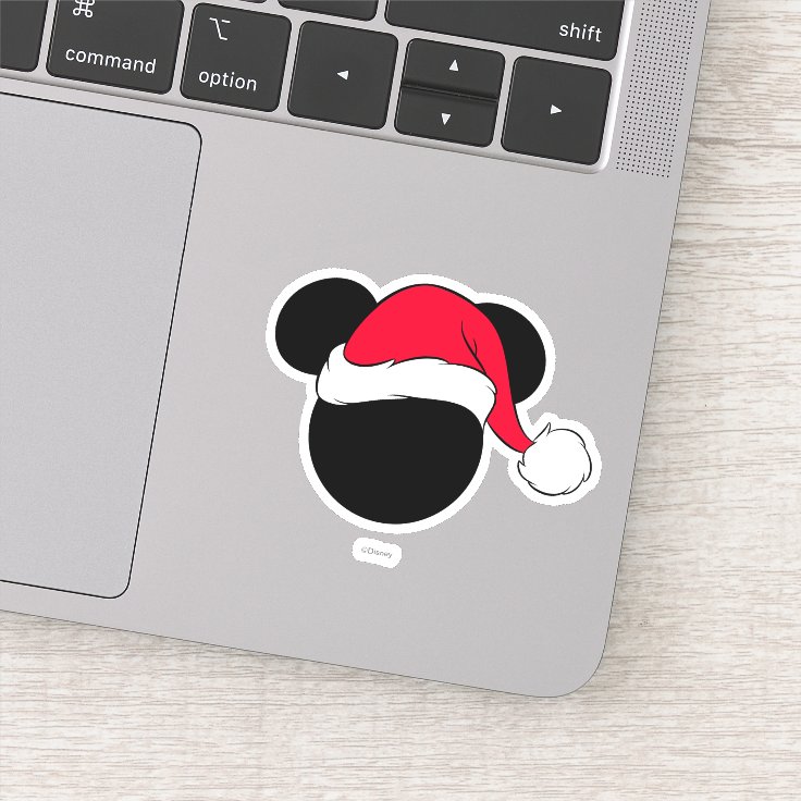 Christmas Mickey Mouse | Santa Icon Sticker | Zazzle