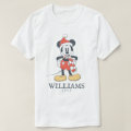 Christmas Mickey Mouse with Santa Hat T-Shirt | Zazzle