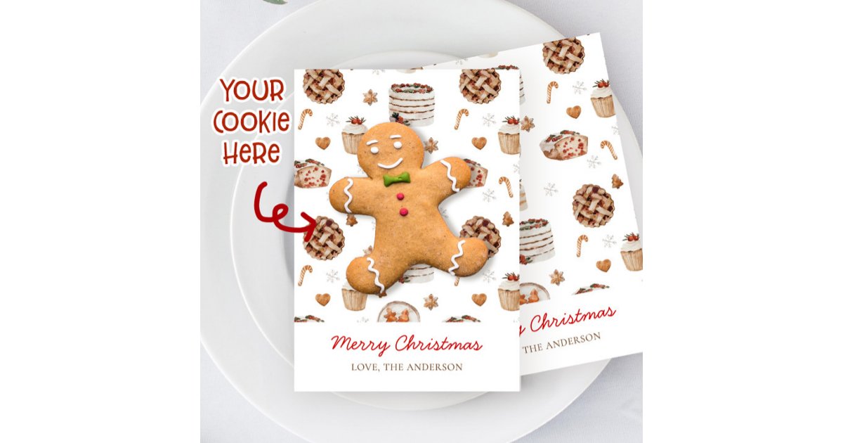 Christmas Mini Cookie Card Cookie Card Holder | Zazzle