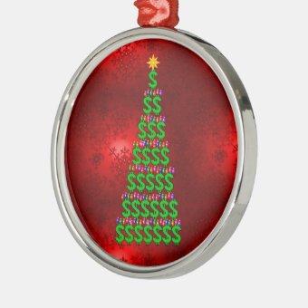 Christmas Money Tree Metal Ornament | Zazzle