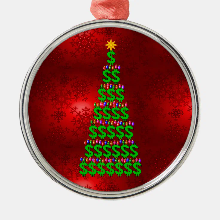 Christmas Money Tree Metal Ornament | Zazzle