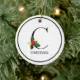 Christmas Monogram Letter C Personalized Ceramic Ornament | Zazzle
