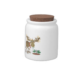 Christmas Moose~cookie jar | Zazzle