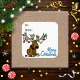 Christmas Moose Gift Tag Sticker | Zazzle