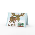 Christmas Moose~ Holiday Card | Zazzle