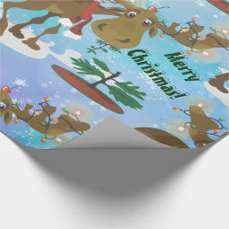 Christmas Moose Wrapping Paper | Zazzle