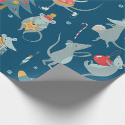 Christmas Mouse Wrapping Paper | Zazzle