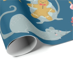 Christmas Mouse Wrapping Paper | Zazzle