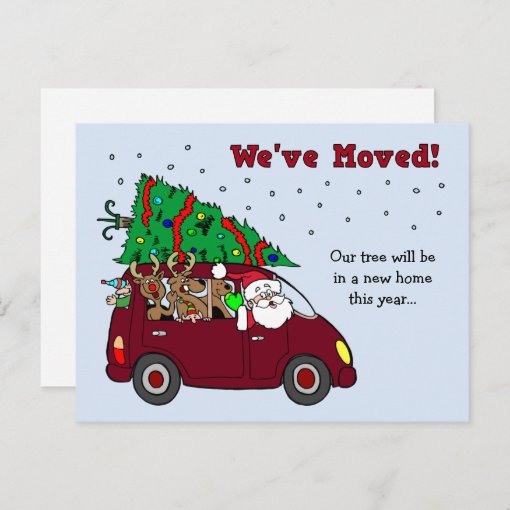 Christmas Moving Announcement postcards | Zazzle