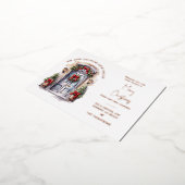 Christmas Moving Announcement Rose Gold Postcard | Zazzle
