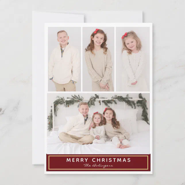 Christmas Multiple Photo Card | Zazzle