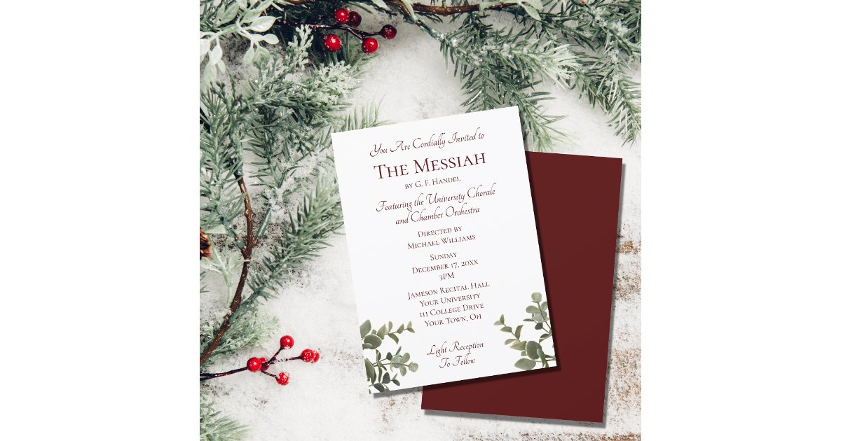 Christmas Music Concert Invitation | Zazzle
