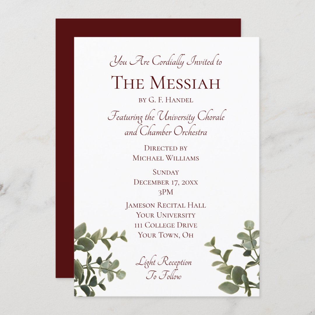 Christmas Music Concert Invitation | Zazzle