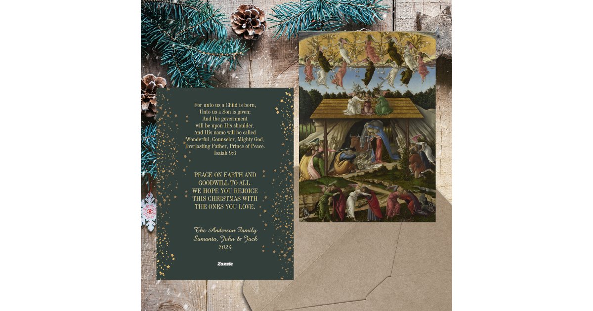 Christmas Nativity Botticelli Christian Catholic Holiday Card | Zazzle