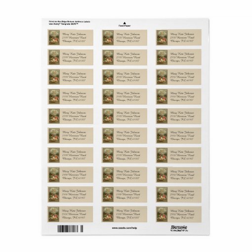 Christmas Nativity Holy Family Label | Zazzle