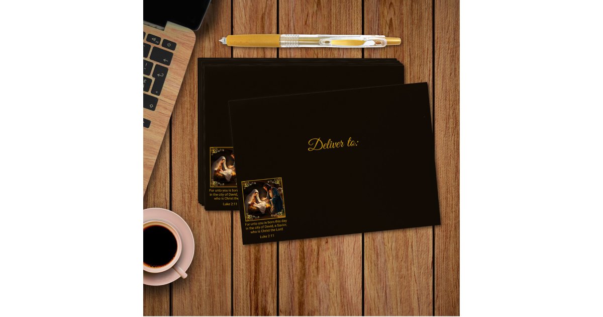 Christmas Nativity Holy Family preaddressed Envelope | Zazzle