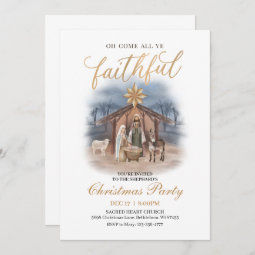 Christmas Nativity Invitation, Religious Holiday Invitation | Zazzle