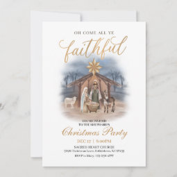 Christmas Nativity Invitation, Religious Holiday Invitation | Zazzle